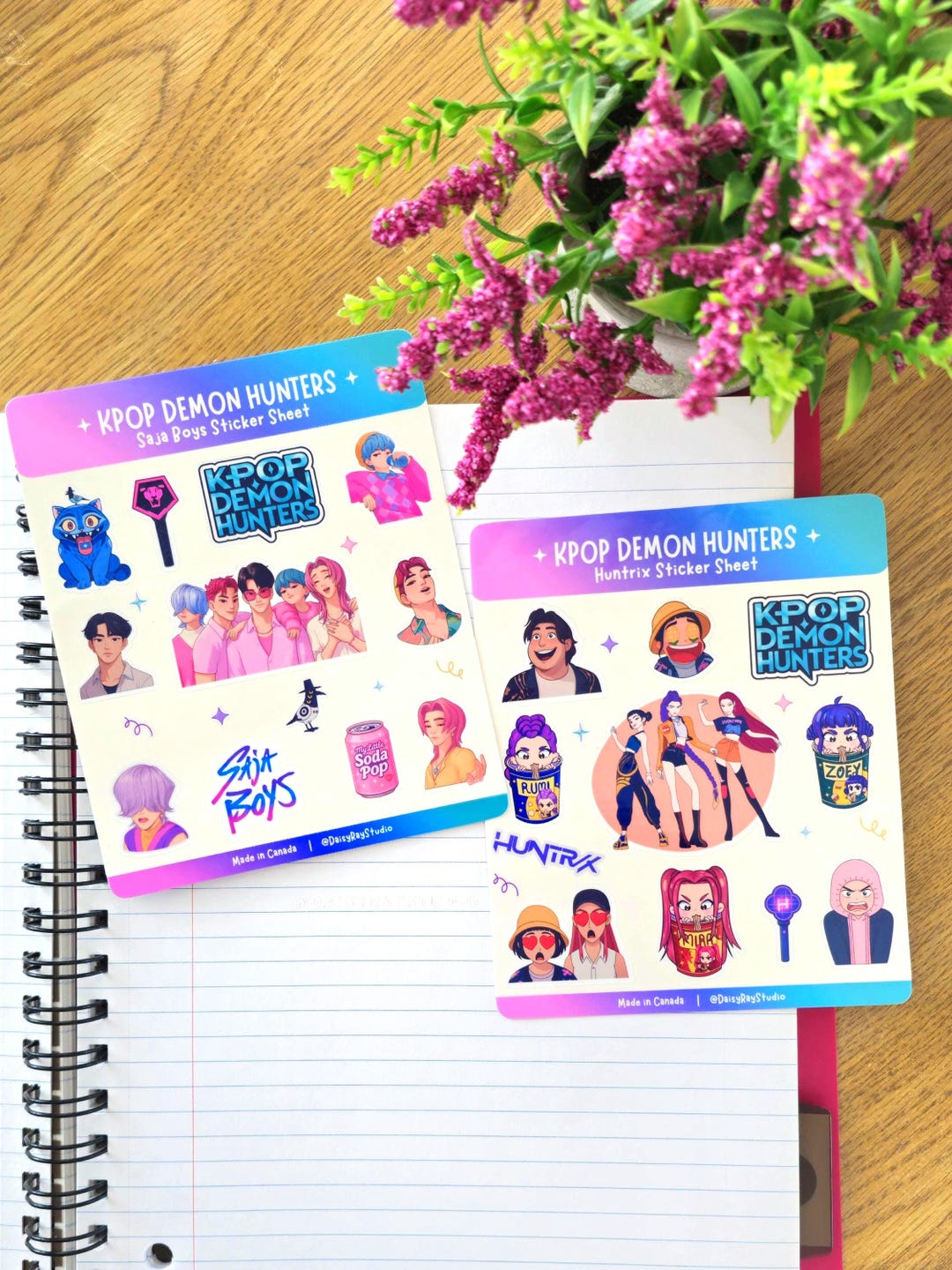 Kpop Demon Hunters Sticker Sheet, Saja Boys, Huntrix Kpop Stickers ...
