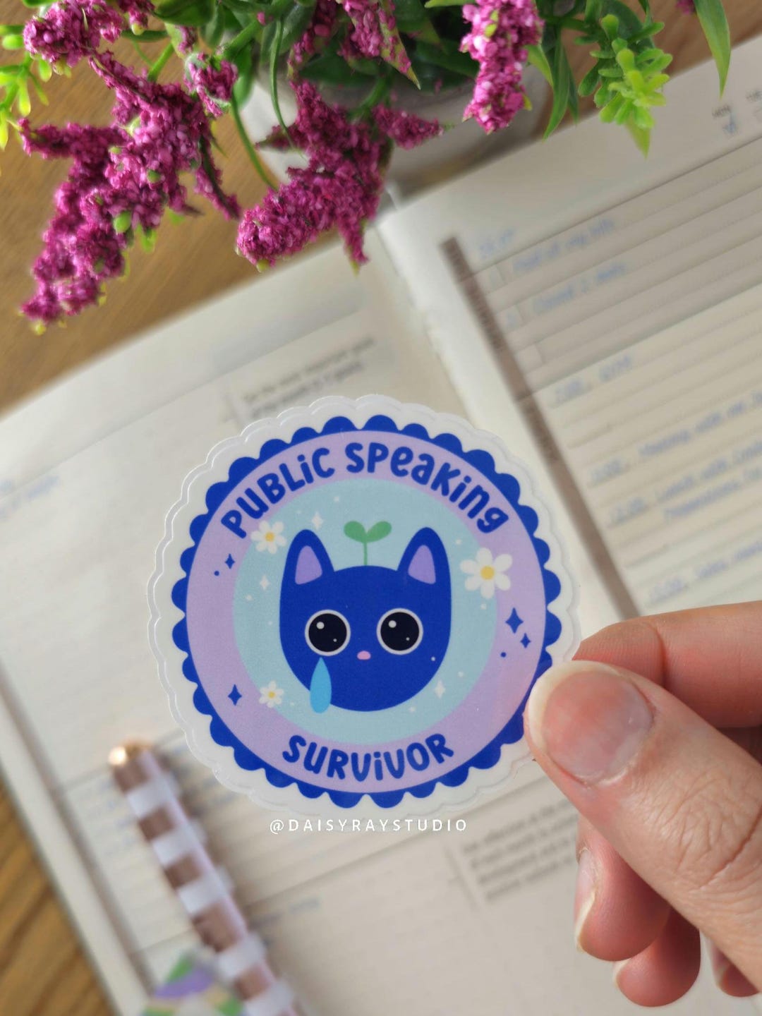 Public Speaking Survivor Sticker – Funny Anxiety Vinyl Sticker ...