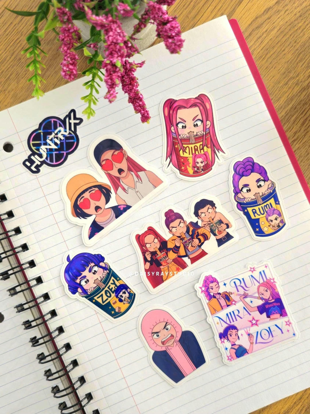 K-pop Demon Hunter Sticker Pack, Huntrix Stickers, Waterproof Vinyl ...