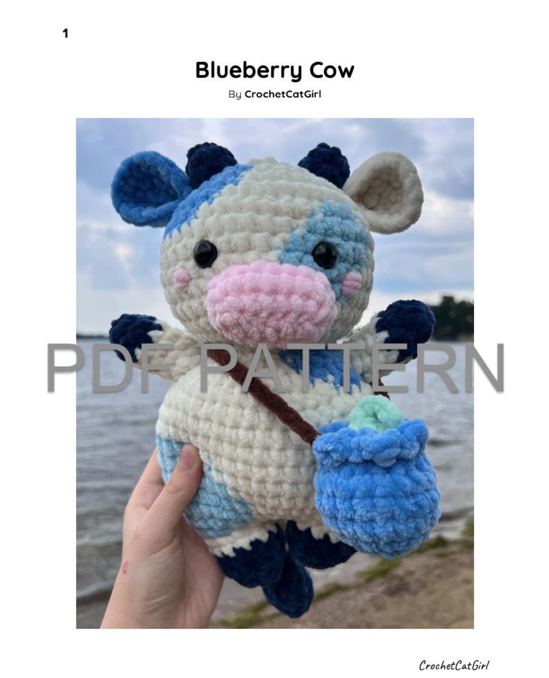 Chubby Blueberry Cow Pattern PDF / Crochet Pattern - Etsy