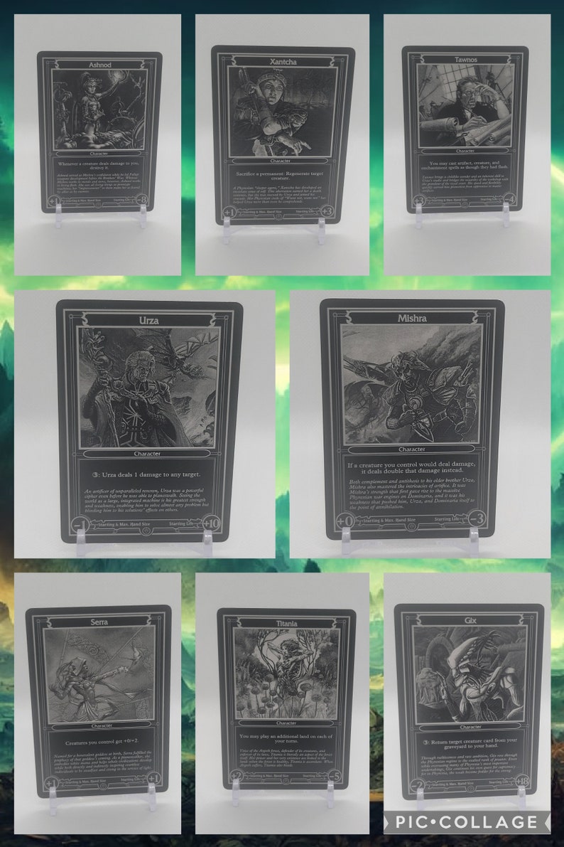 MTG Complete 32 Card Vanguard Set - Custom Engraved Metal Standard Size ...