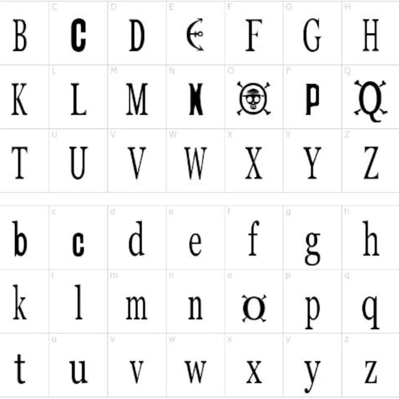 Anime One Piece Font - Etsy