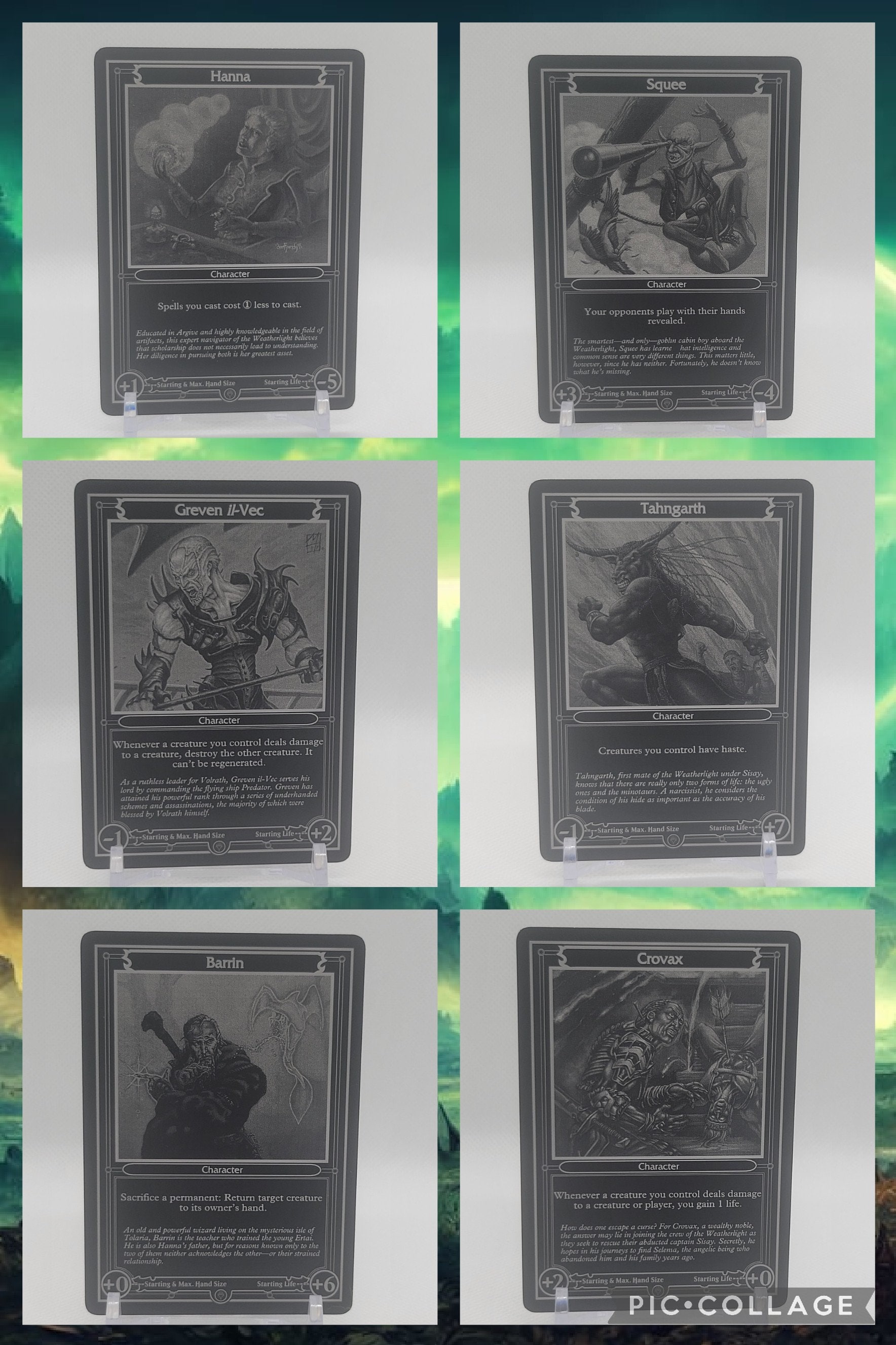 MTG Complete 32 Card Vanguard Set - Custom Engraved Metal Standard Size ...