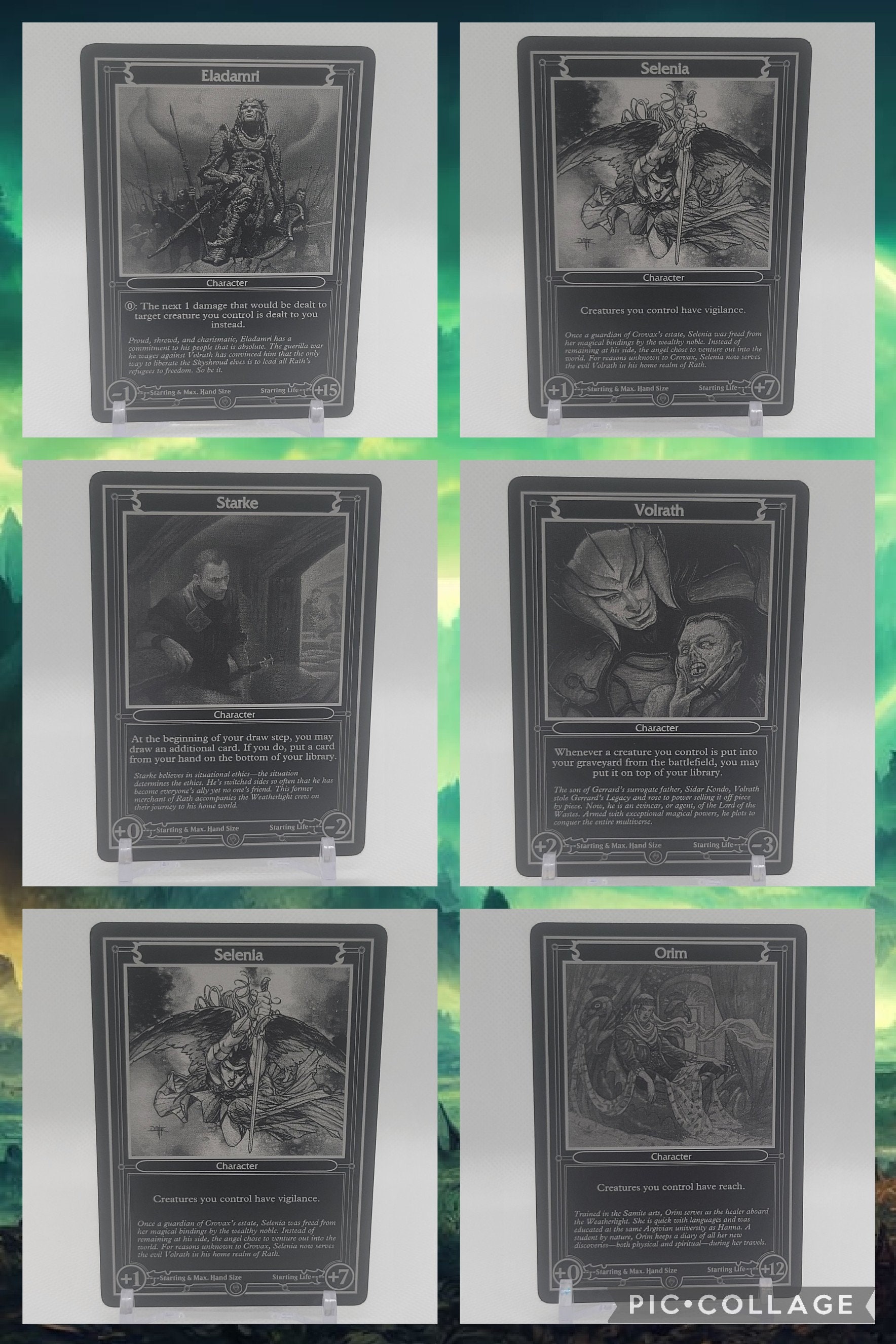 MTG Complete 32 Card Vanguard Set - Custom Engraved Metal Standard Size ...