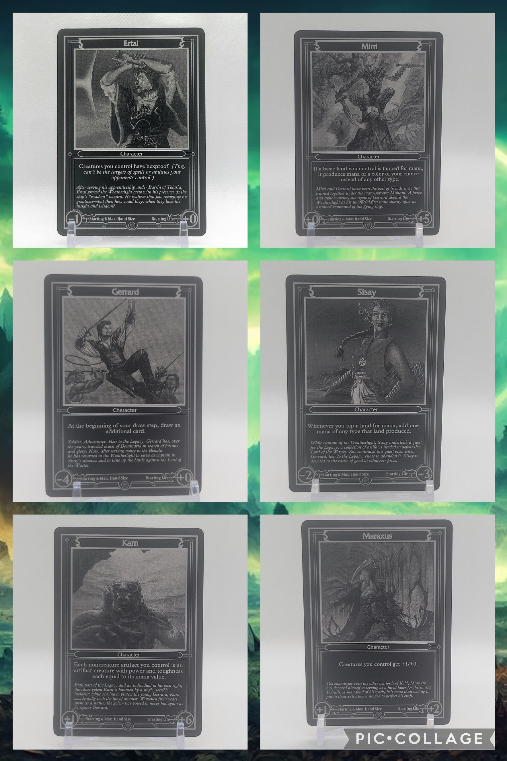 MTG Complete 32 Card Vanguard Set - Custom Engraved Metal Standard Size ...
