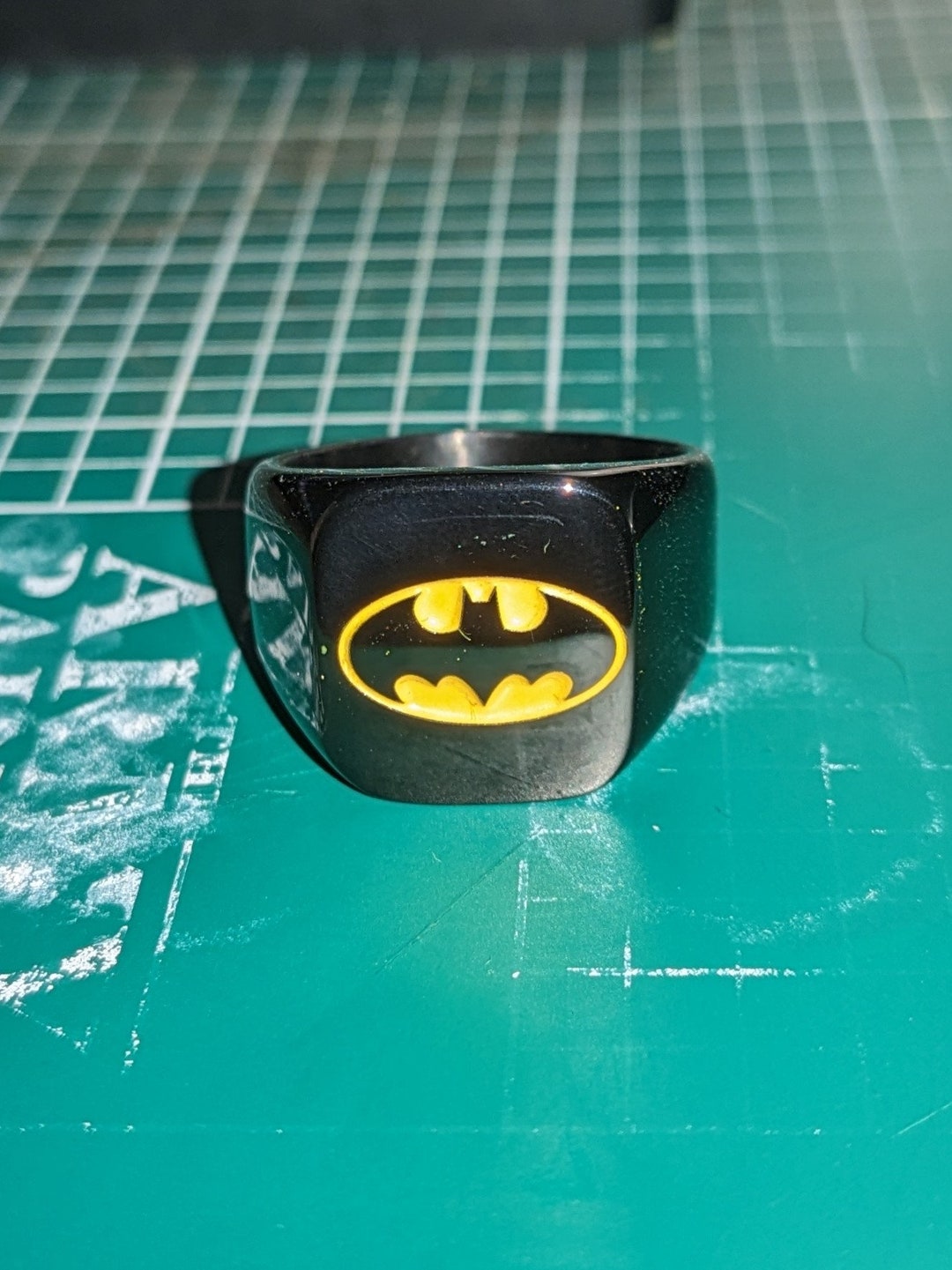 DC COMICS Steel Signet Ring Batman - Etsy