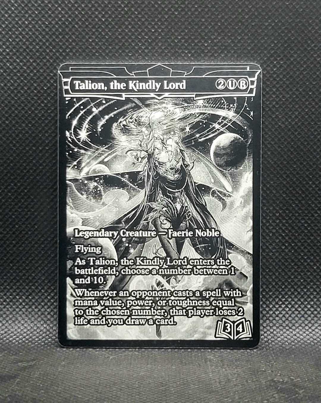 MTG Metal Commander Talion, the Kindly Lord wilds of Eldraine - Etsy