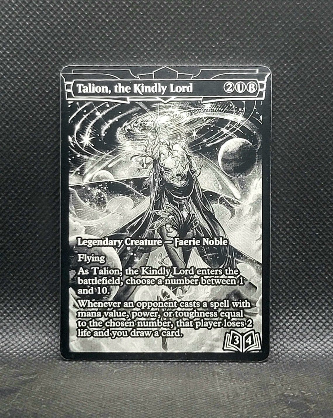 MTG Metal Commander Talion, the Kindly Lord wilds of Eldraine - Etsy