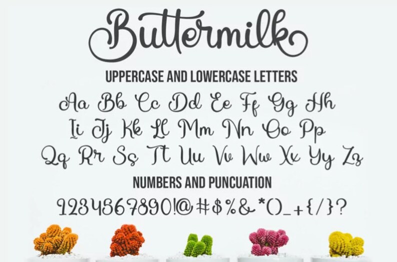 Text Fonts (TTF File) - Buttermilk - Etsy