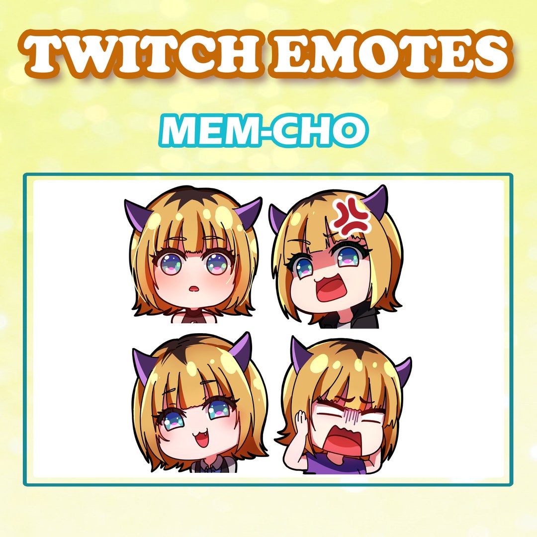 Cute Chibi Idol Mem-cho Mem Emotes From Oshi No Ko Digital Sticker for ...