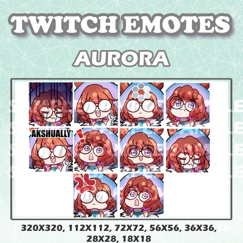 League of Legends Champion Aurora Riot Games Chibi Emotes for Twitch ...