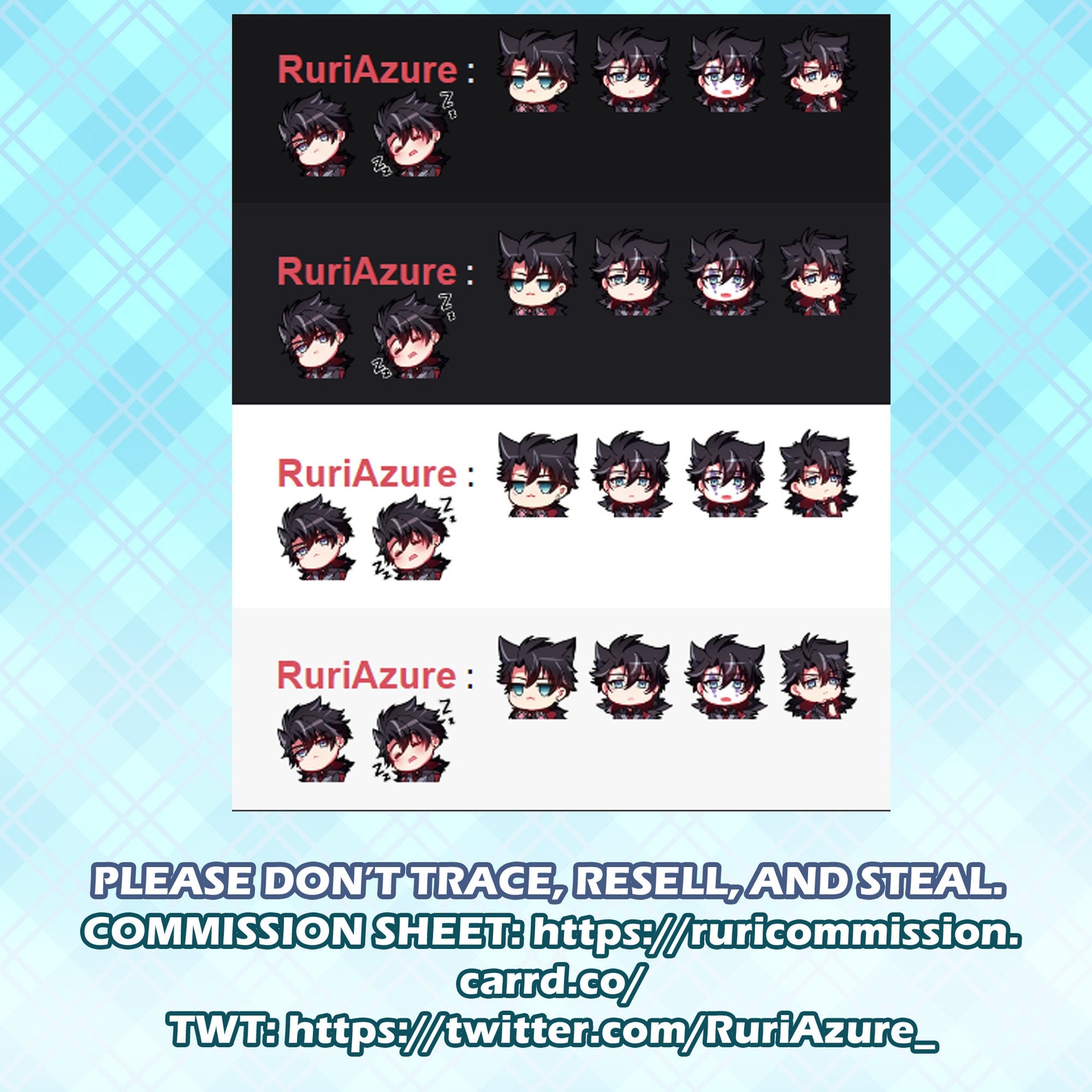 Cute Chibi Genshin Impact Fontaine Wriothesley Emotes Digital Sticker ...