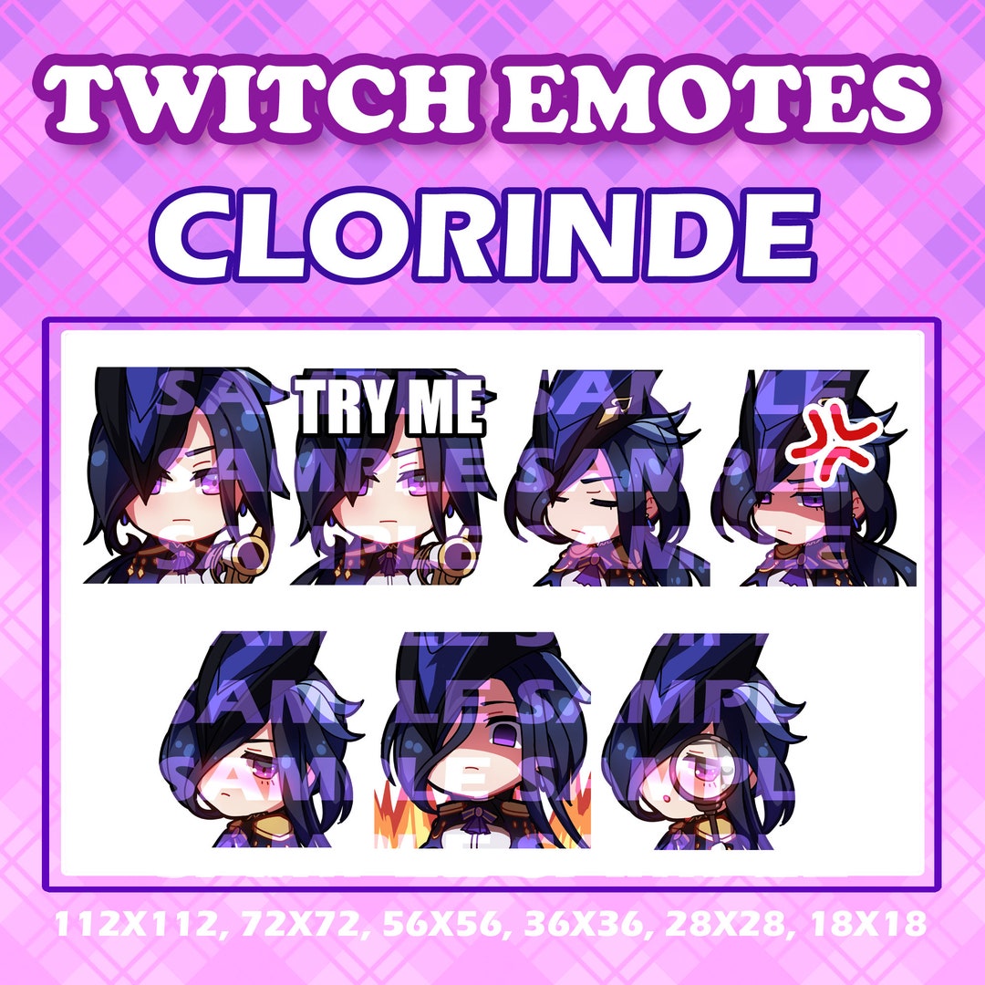 Cute Chibi Genshin Impact Fontaine Clorinde Electro Emotes Digital ...