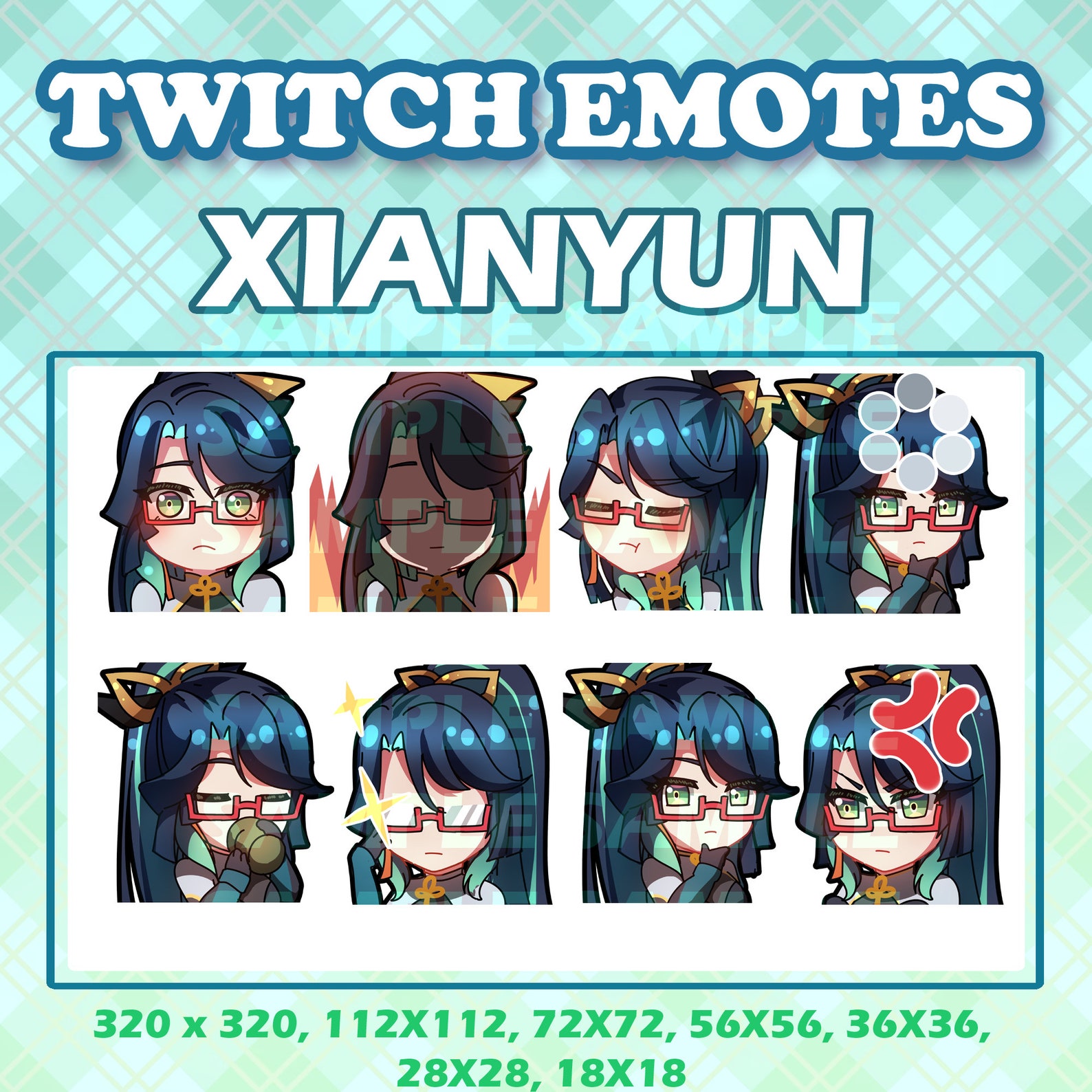 Cute Chibi Xianyun Cloud Retainer Emote Digital Sticker by Hoyoverse ...