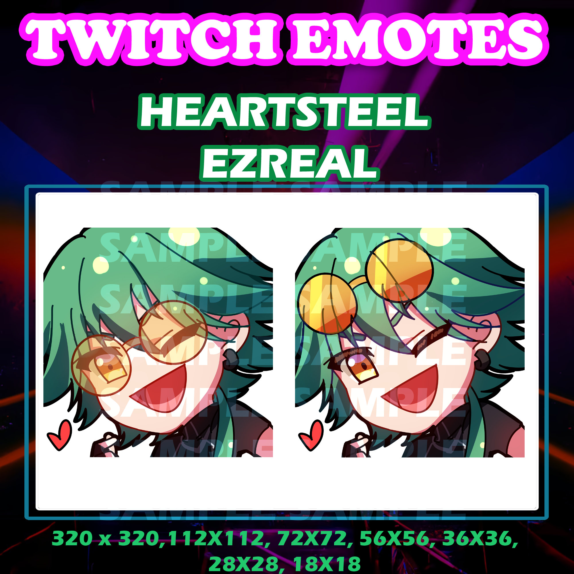 League of Legends Riot Games Heartsteel Skin Ezreal Cute Chibi Emotes ...
