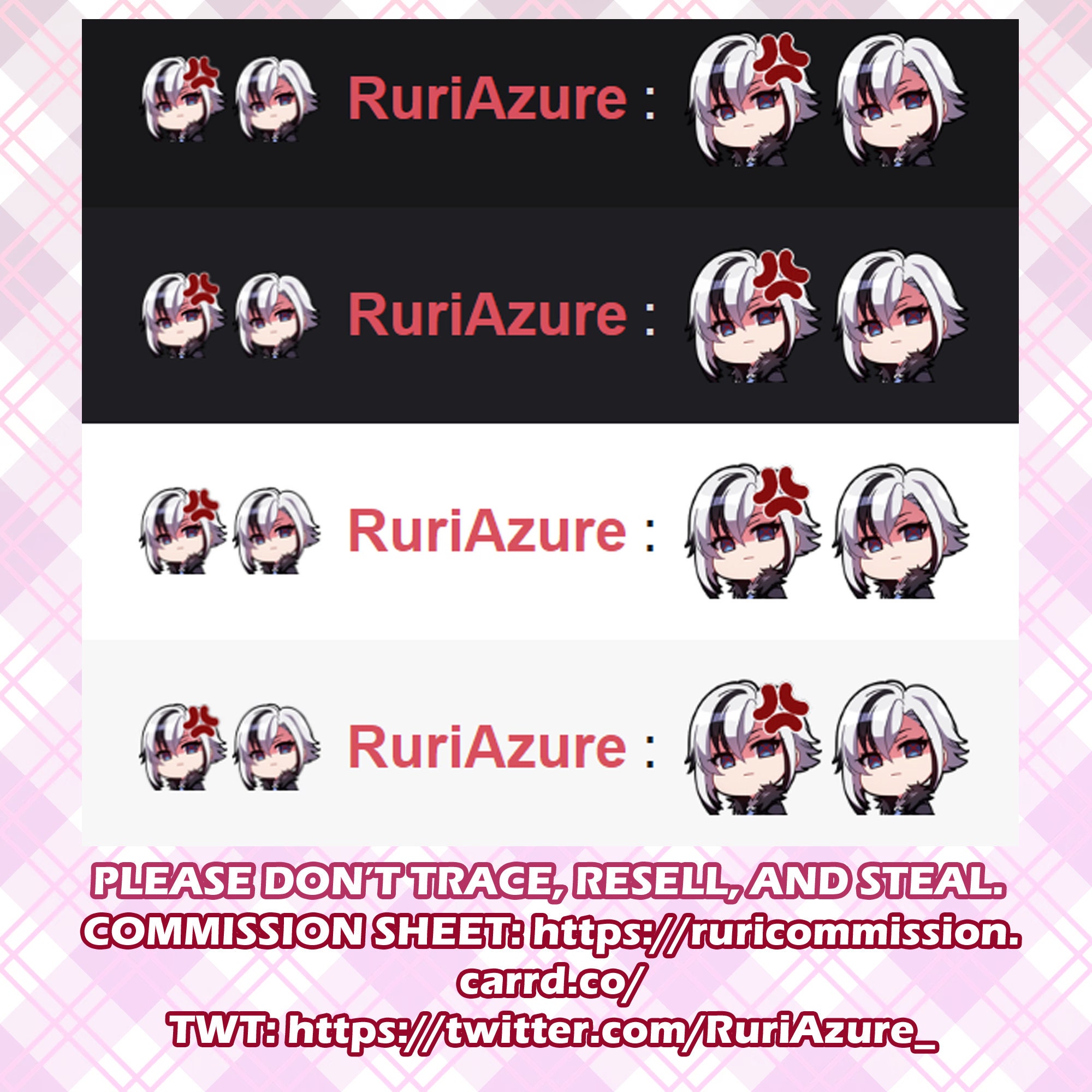 Cute Genshin Impact Game Fatui Harbinger Arlecchino Chibi Emote for ...