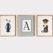 Personalised Golf Set of 3 Prints, Blue Vintage Golf Wall Art, Boys ...