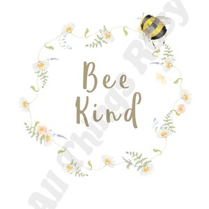 Bee Happy, Bee Kind Art Prints, Set of 3 Bumblebee Wall Art, Bee Decor ...