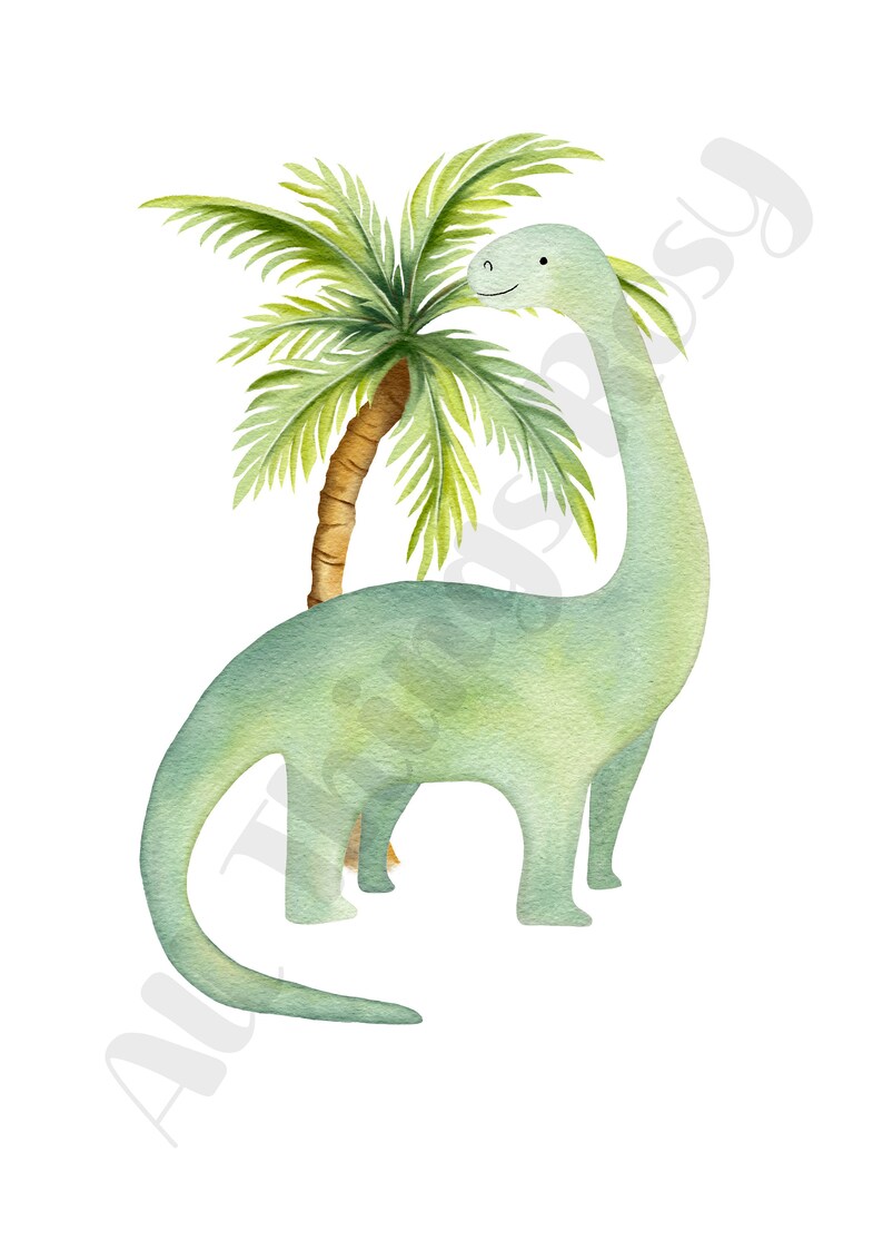 Green Dinosaur Set of 3 Prints, Dinosaur Wall Art, Dinosaur Nursery ...