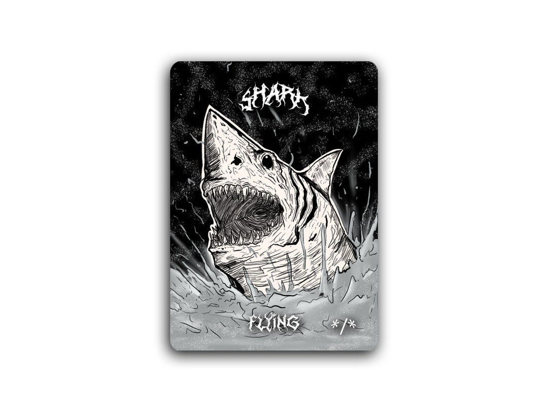 Shark Tokens set of 5 / Flying Shark Tokens MTG Sharknado Magic the ...