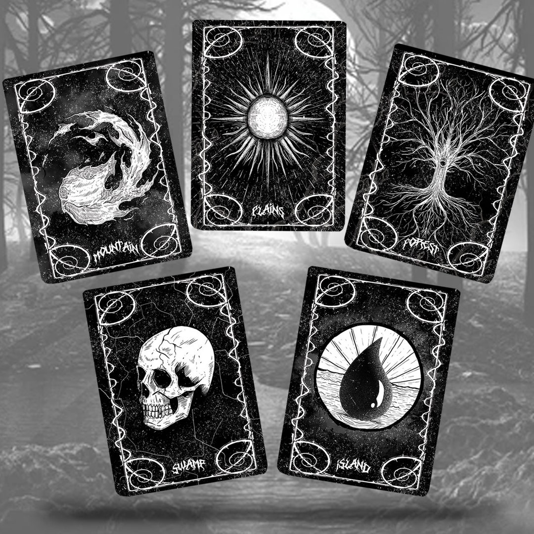 Basic Lands Set 1 of Each Basic Land MTG Alter Mana Plains Mountain ...