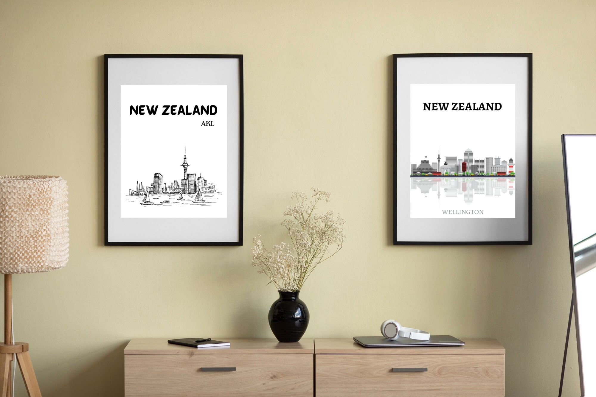 Auckland Viaduct Drawing With AKL Bold, New Zealand Print Black and ...