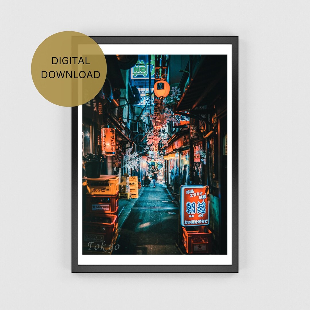 Piss Alley in Japan Poster, Tokyo Poster, Japanese Poster, Japan Print ...