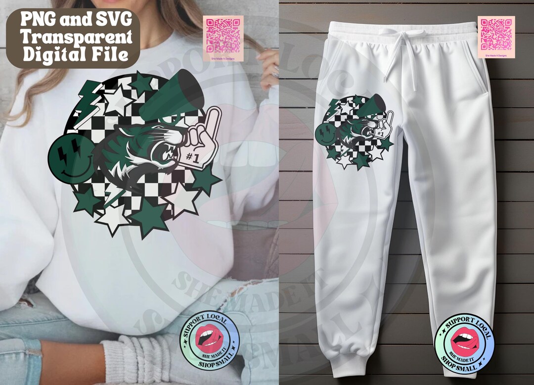 Blue Ridge Retro Tigers Svg, Tigers Mascot Png, Green-black-white Cheer ...