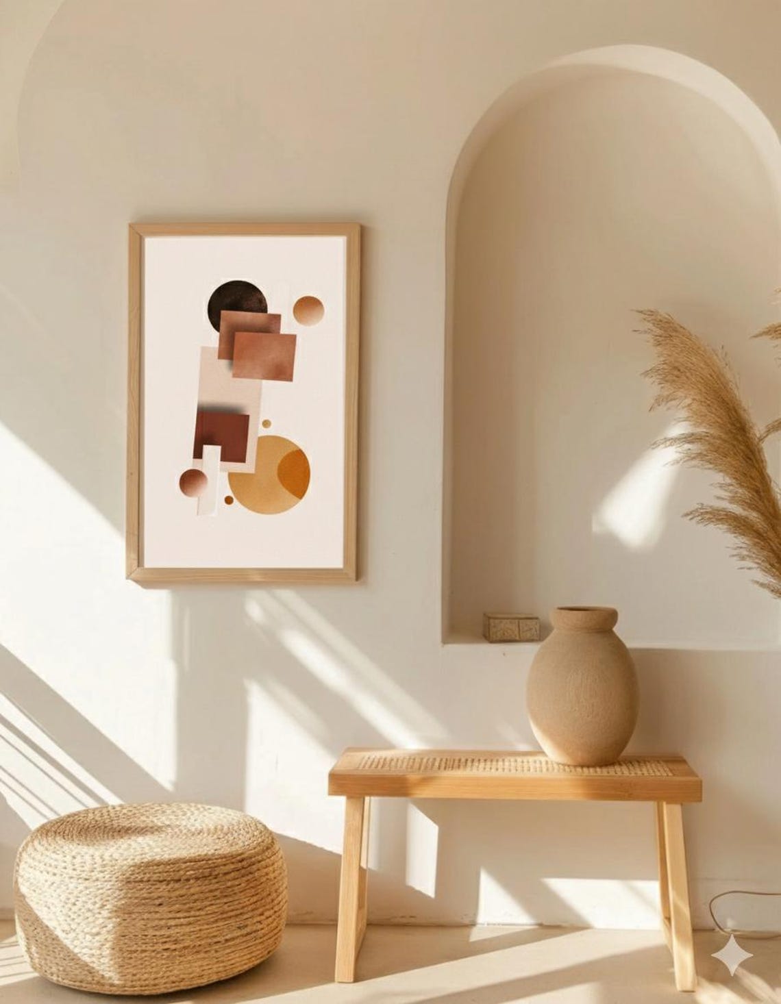 Boho Abstract Shapes | Boho Wall Art | Digital Download Printable - Etsy