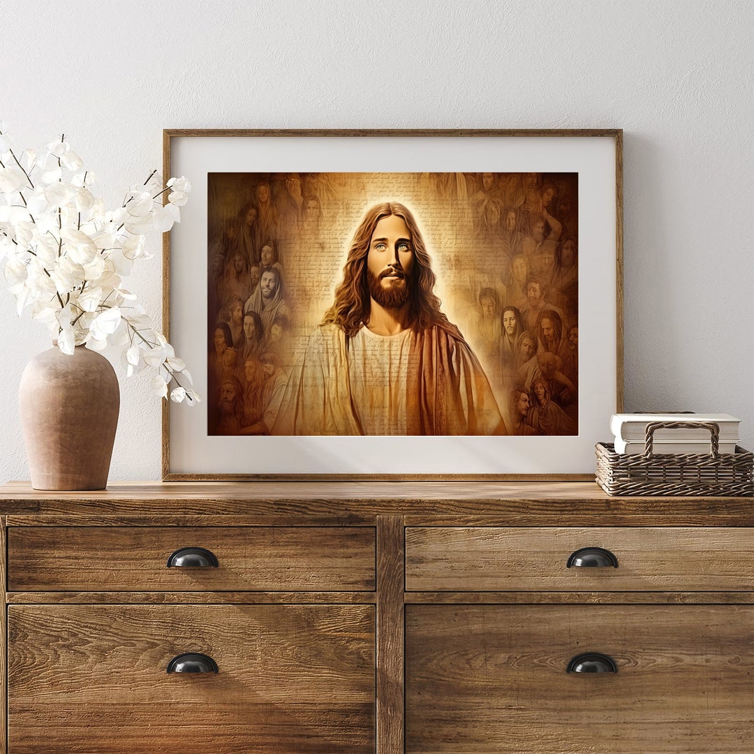 Vintage and Retro Jesus Poster Spiritual Art Print - Etsy