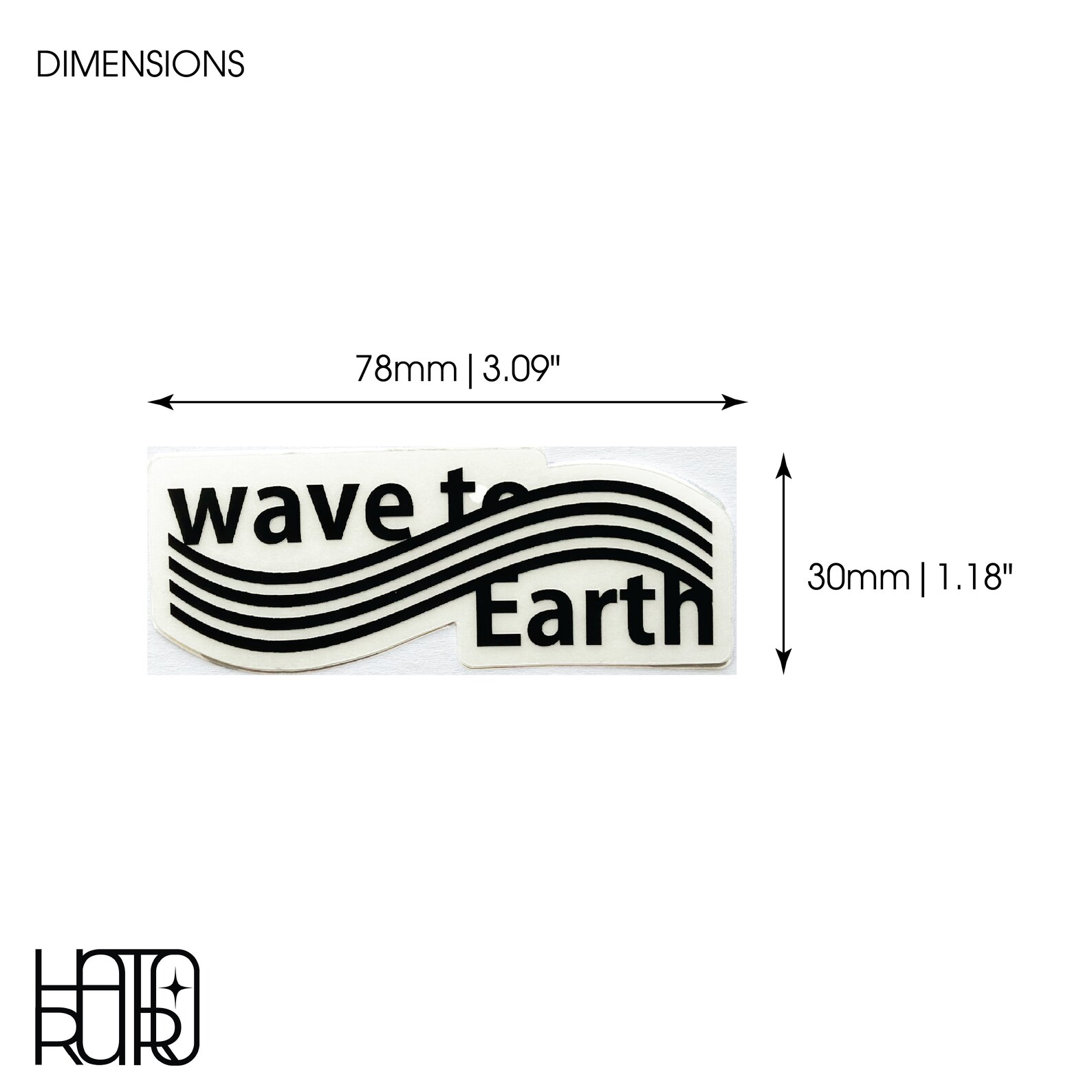 Wave to Earth Logo Clear Vinyl Sticker - Etsy
