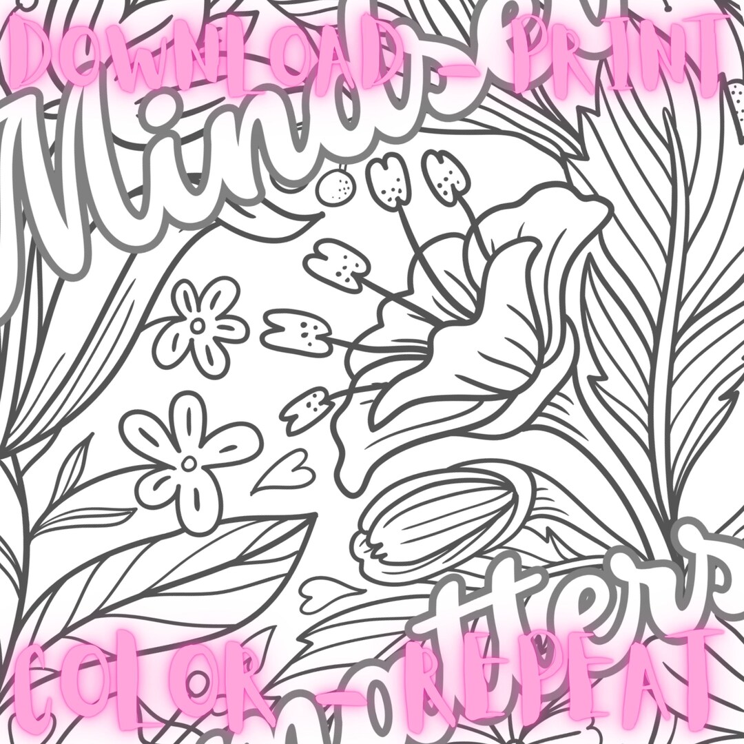 Mindset Matters Adult Coloring Page. Aesthetic Abstract - Etsy