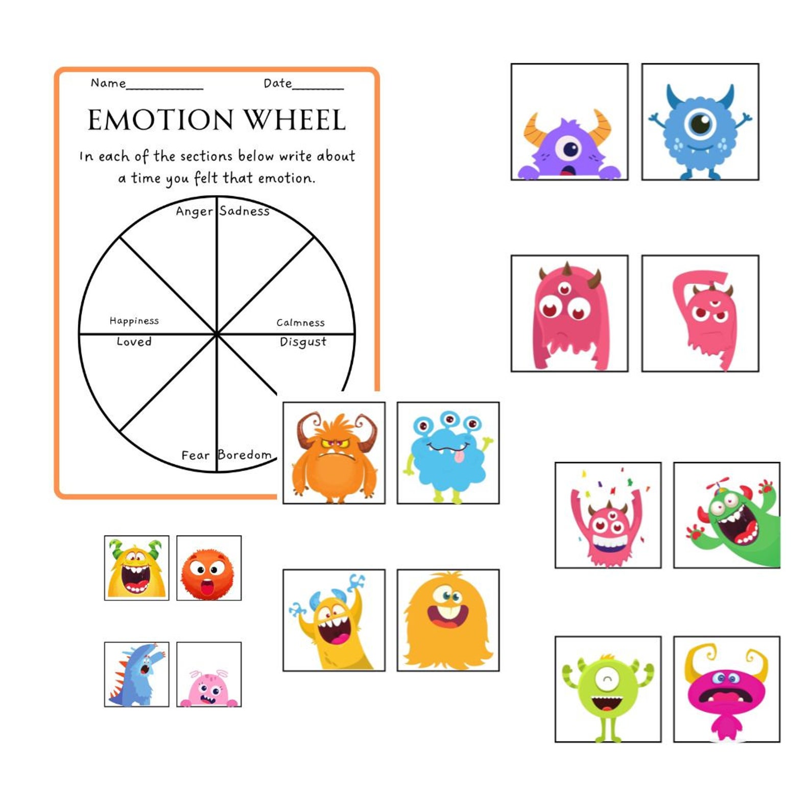 Emotional Regulation - Identifying Emotions - Flashcards - Labels ...