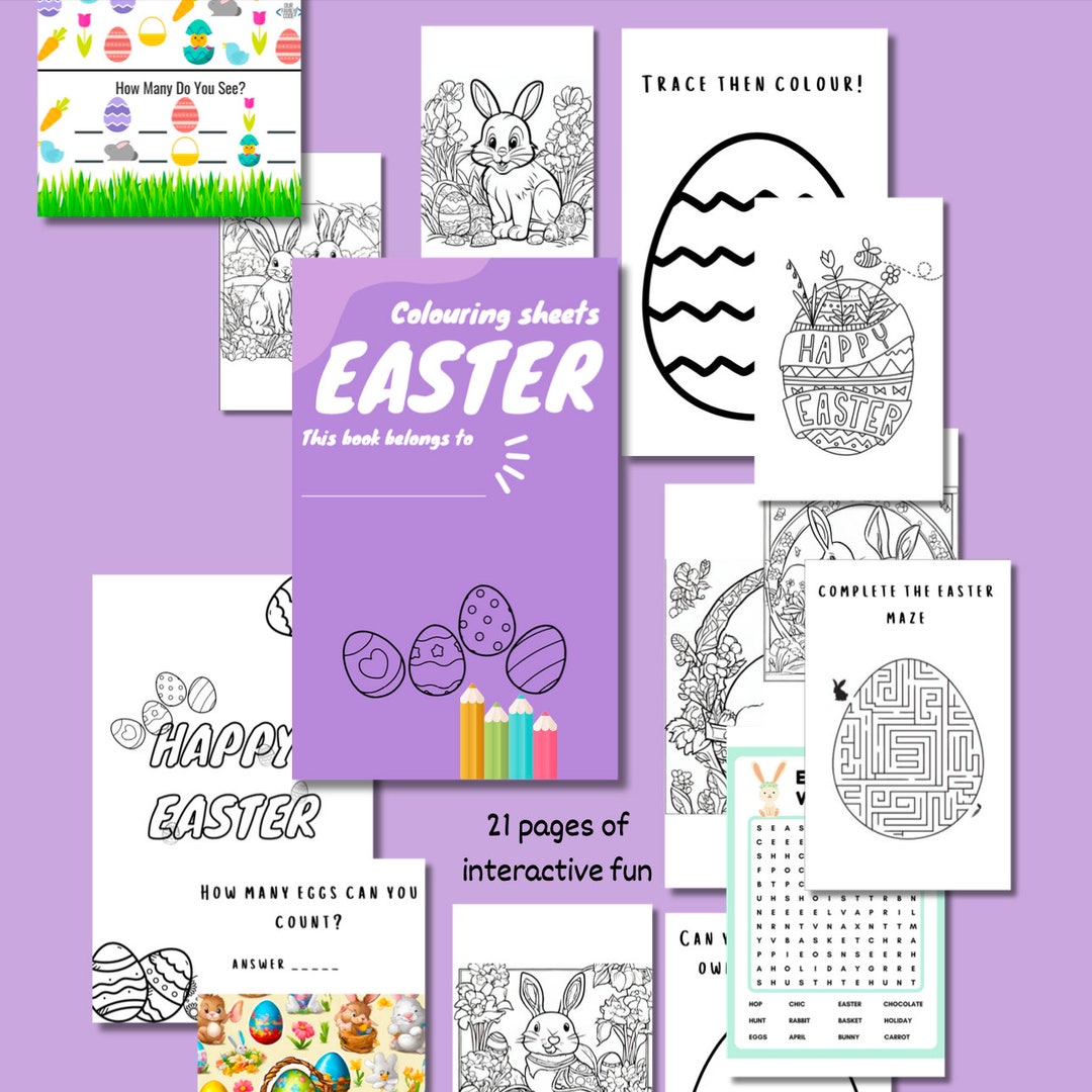 20 Easter Colouring Pages for Kids, Easter Coloring Pages, Easter ...
