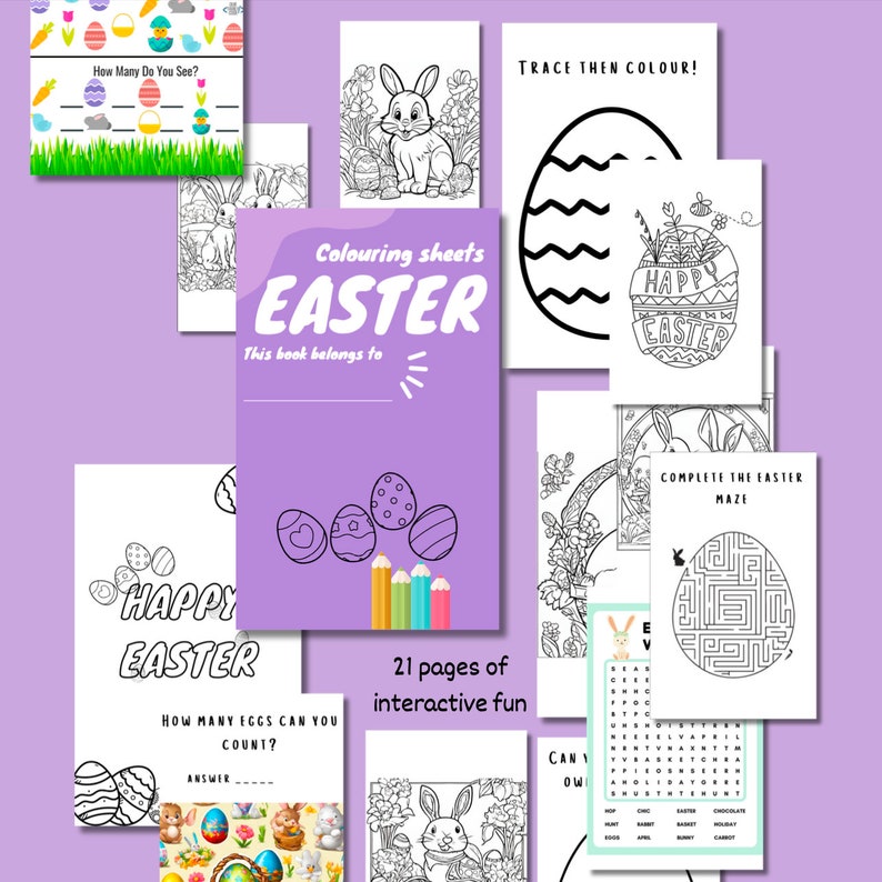 20 Easter Colouring Pages for Kids, Easter Coloring Pages, Easter ...