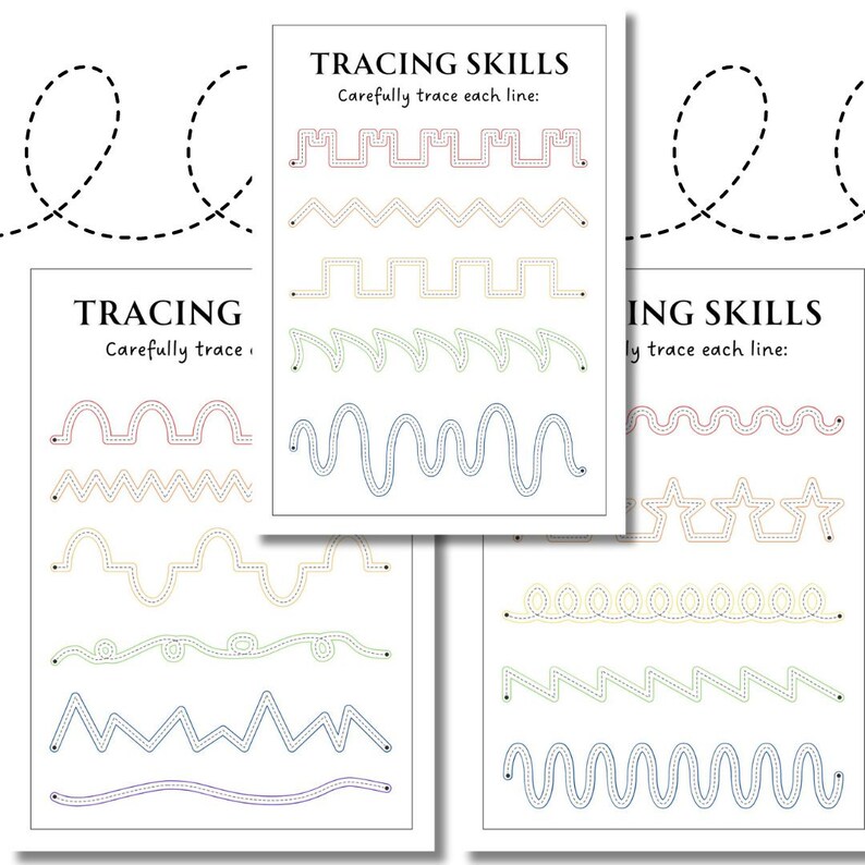 Preschool Line Tracing Worksheets, Lines Trace Pages Printable ...