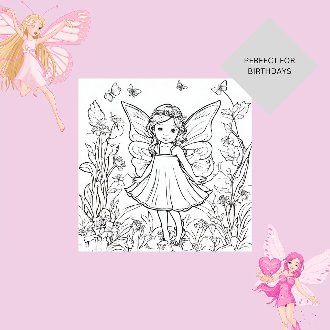 Magical FAIRY Princess Colouring Pages: 11 Enchanting Designs for ...