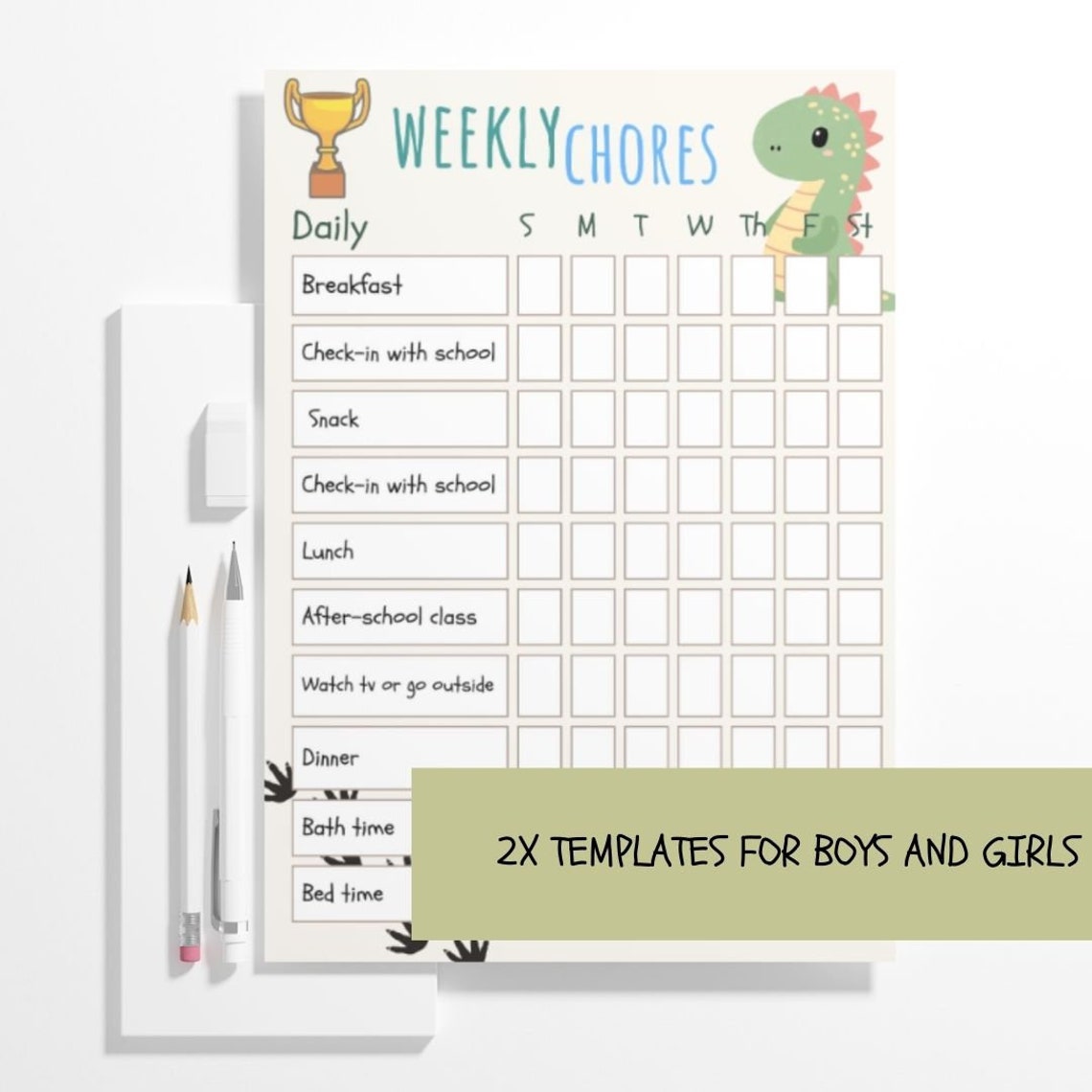 Child Chore Chart With Pictures, Kids Routine Checklist, Chore Chart ...