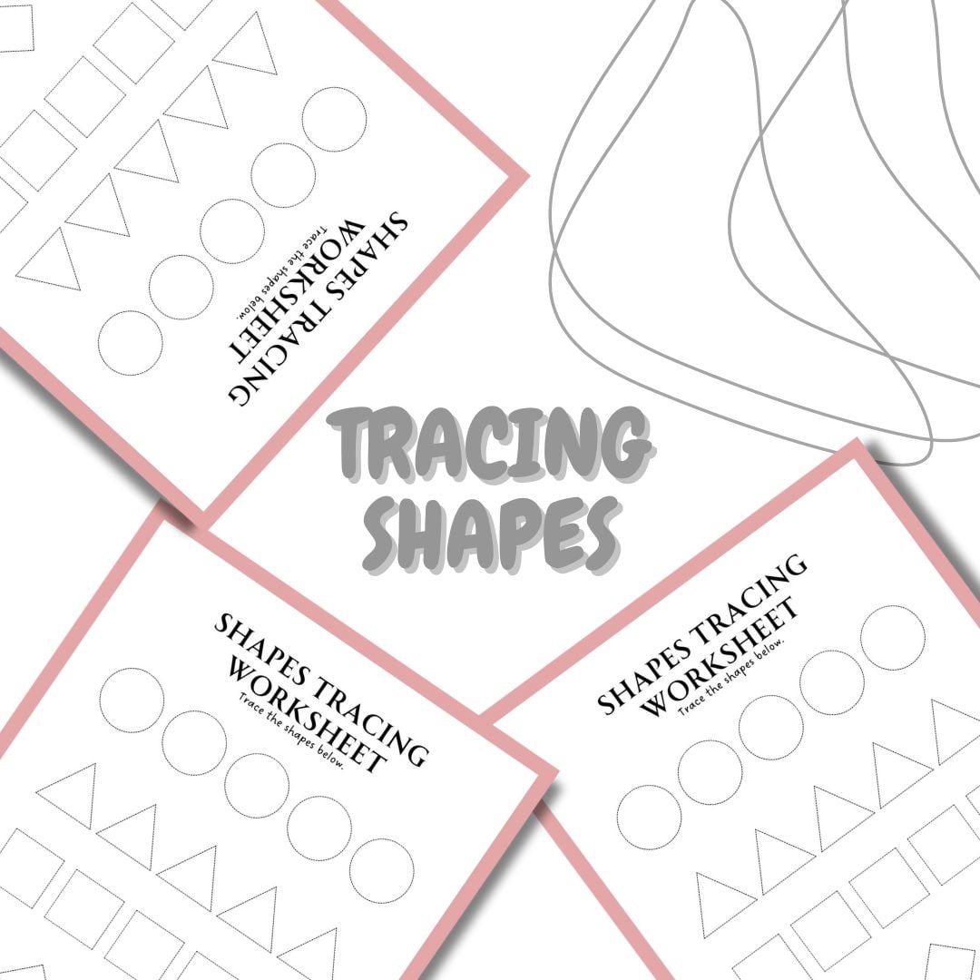 Preschool Shape Tracing, Basic Shape Tracing, Shape Tracing Worksheets ...