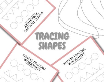 Preschool Shape Tracing, Basic Shape Tracing, Shape Tracing Worksheets ...