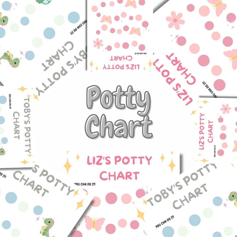 Editable Potty Chart Potty Training Chart Custom Sticker Chart Potty ...