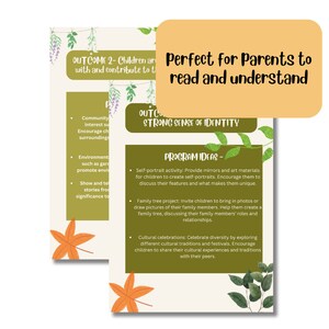 EYLF - Programming Ideas - Parents to Understand - Posters - Childcare ...