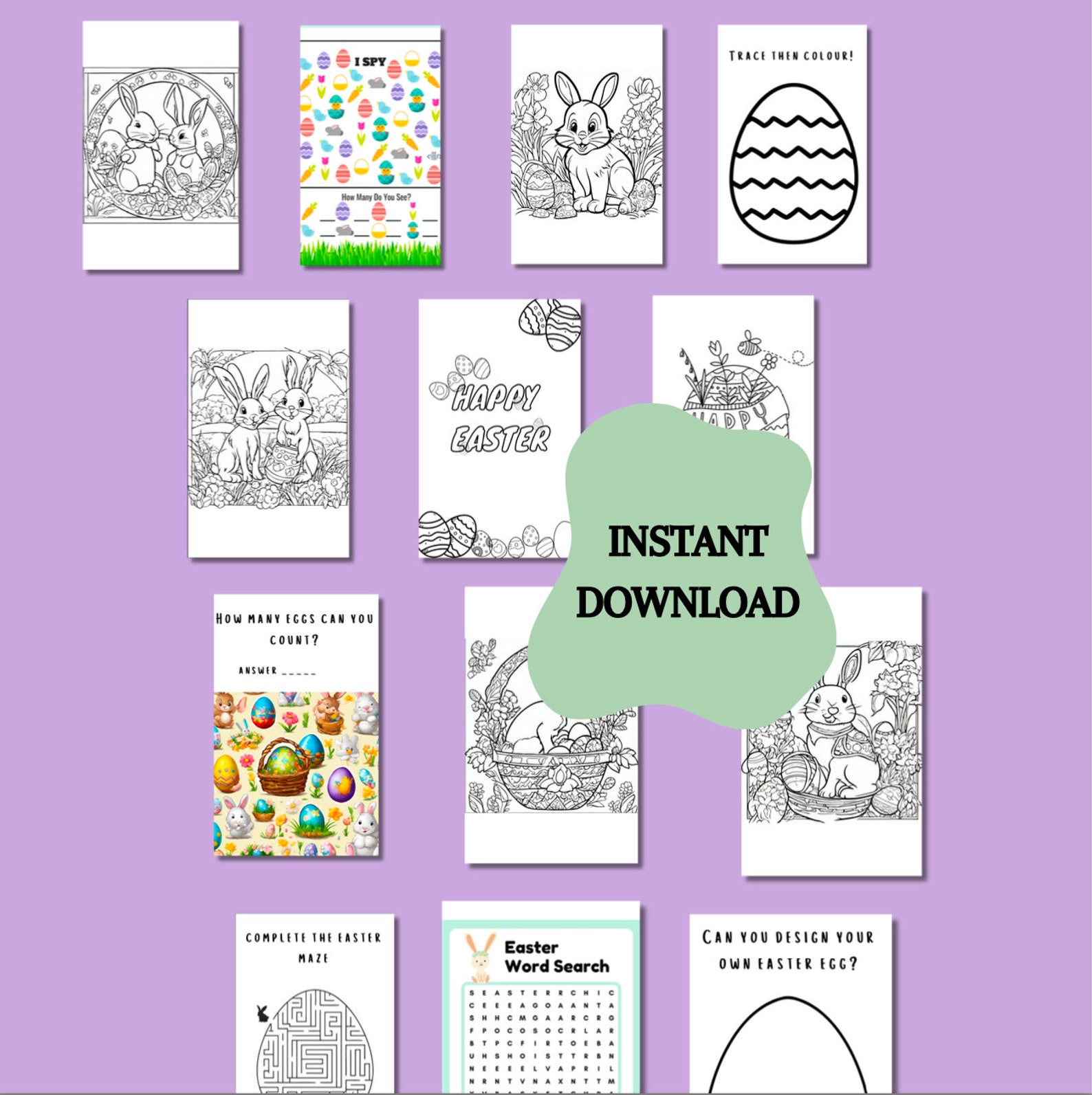 20 Easter Colouring Pages for Kids, Easter Coloring Pages, Easter ...