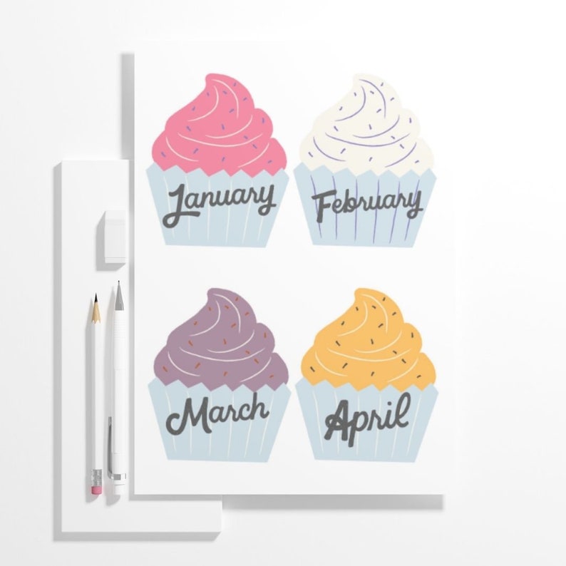 Cupcake Classroom Birthday Display Pack, Birthday Bulletin Board - Etsy