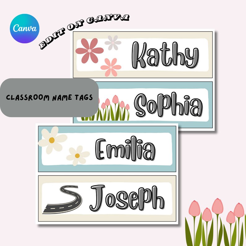 TEACHER School Classroom Name Tags Locker Tags Primary Name Tags Cute ...