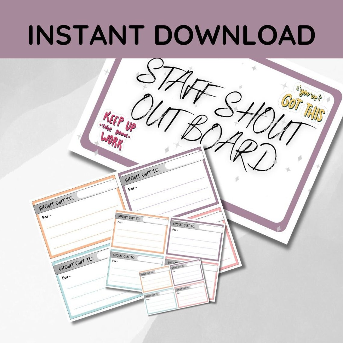 Staff Shout Out Bulletin Board | Positive Bulletin Board | Staff Room ...