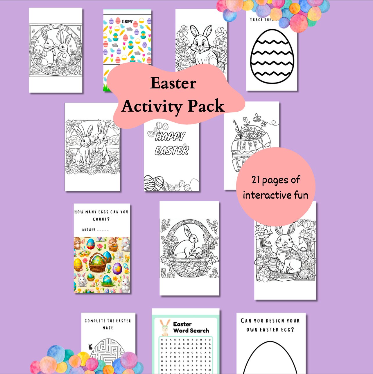 20 Easter Colouring Pages for Kids, Easter Coloring Pages, Easter ...