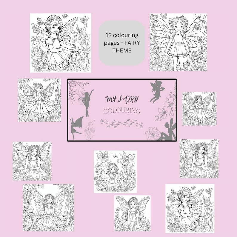 Magical FAIRY Princess Colouring Pages: 11 Enchanting Designs for ...