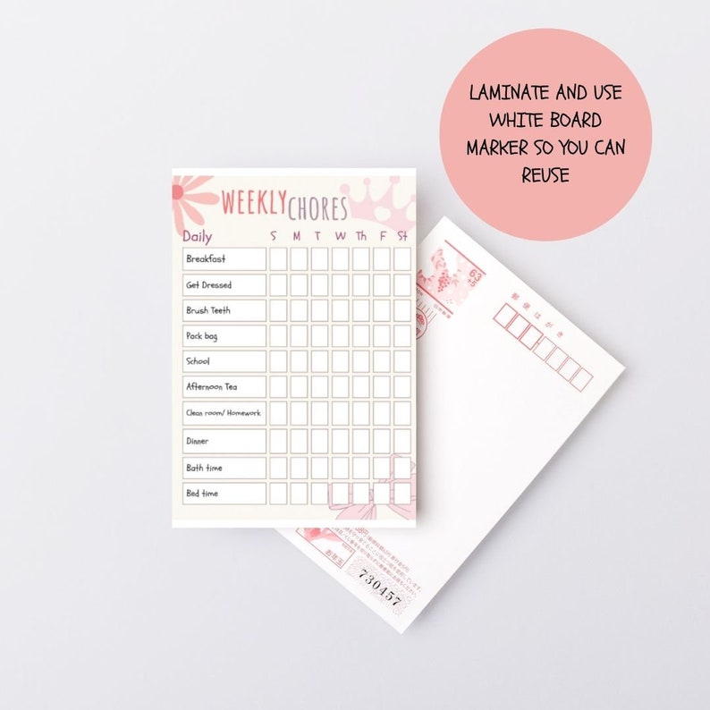 Child Chore Chart With Pictures, Kids Routine Checklist, Chore Chart ...