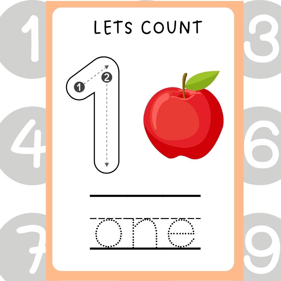 10 Number Tracing Worksheets, Traceable Numbers, Preschool Worksheets ...